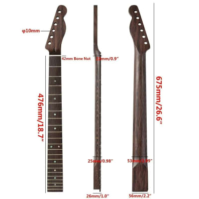 Wenge Wood Telecaster Tele Style Guitar Neck DIY Project | Reverb