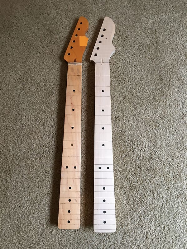 2 Fender style Telecaster Necks • Maple unfretted made by | Reverb