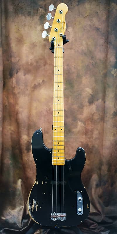 Fender CustomShop MasterBuilt 51 P-BASS RELIC 2020 - Black | Reverb
