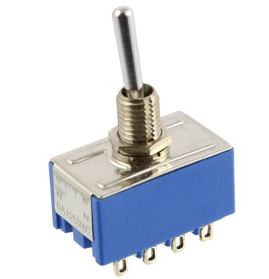 Allparts 2-position On-On 4-Pole 4PDT Mini Toggle Switch | Reverb