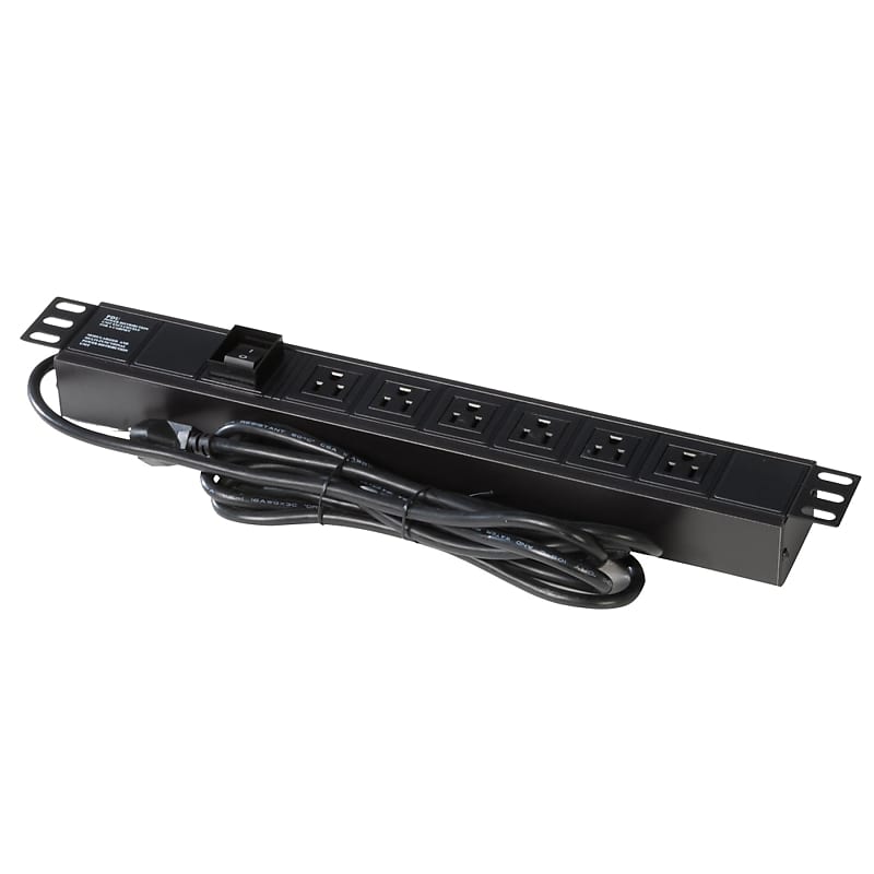 Gator GRW-PWRVERT-6 Horizontal Rack Mount Power Strip with | Reverb