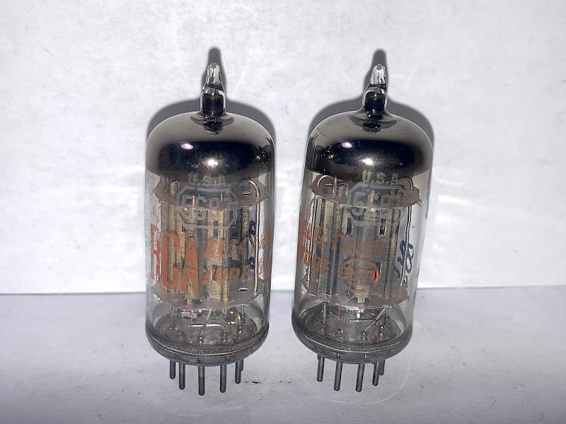 1967 RCA 5687 Bronze Plate Tubes, Matched Pair, Test NOS, | Reverb