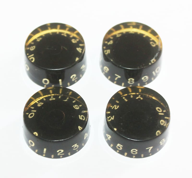 Vintage 1970's Gibson Barrel Speed Knobs Black SG Les Paul | Reverb UK