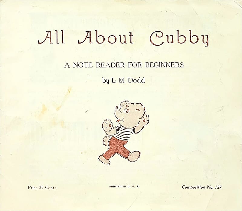 Used/Vintage Piano Sheet Music - All About Cubby - A Note | Reverb