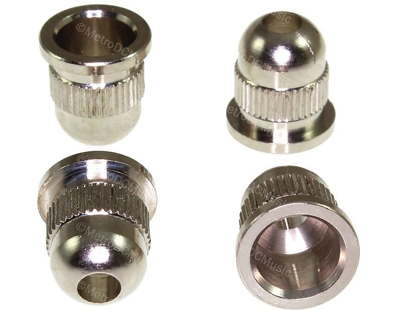 4-Pack Nickel Bass Guitar String Ferrules Rear Mounted 10.2mm | Reverb