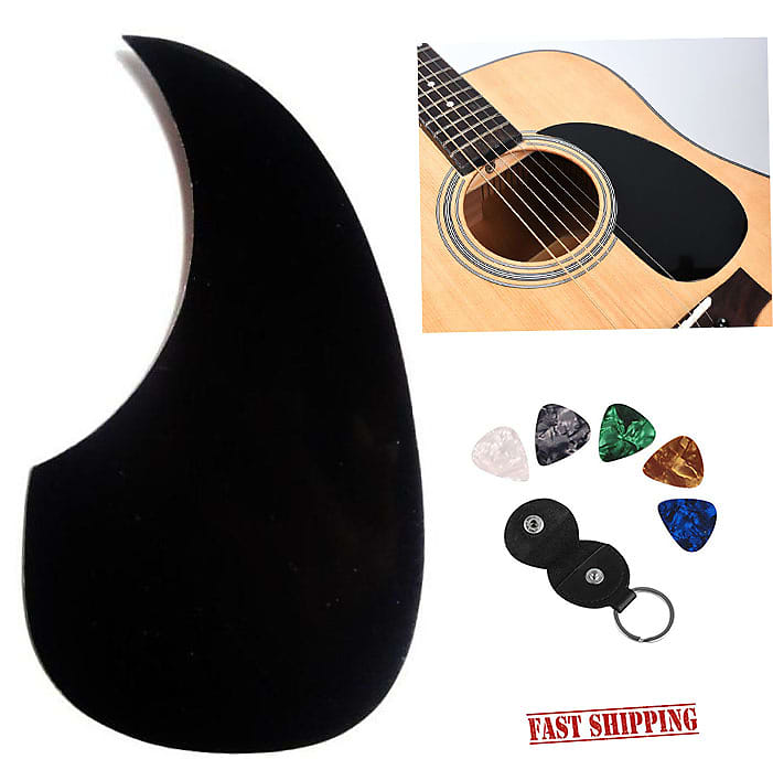 Black Comma Waterdrop Acoustic Guitar Pickguard Scratch | Reverb