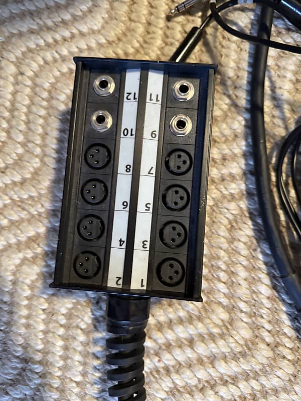 Stagemaster 25' snake 8 xlr inputs x 4 1/4 returns - black | Reverb