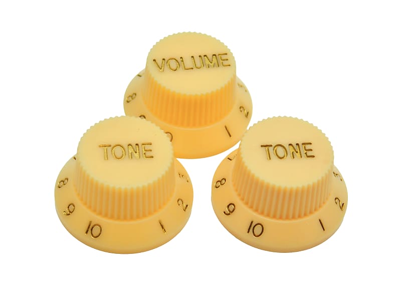 Guitar Madness Cream Strat Knobs set of 3 (vol, tone, tone) | Reverb