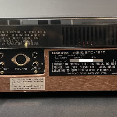 Sankyo Model STD-1610 Stereo Cassette Deck | Reverb