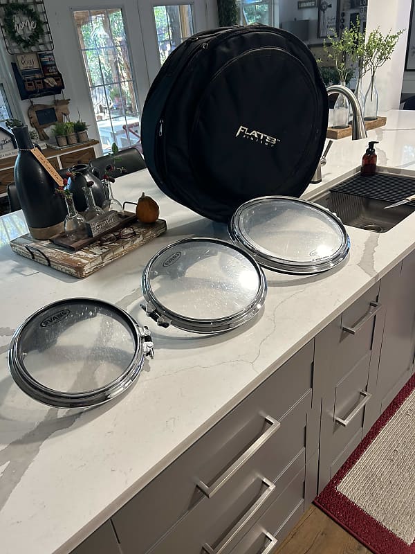 Arbiter Flats Pro Tom set w/ bag | Reverb