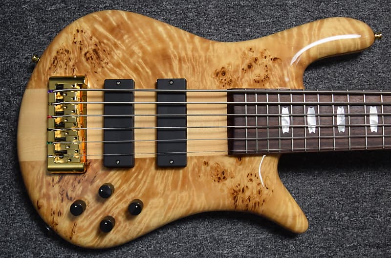 Spector Euro 6 LX, Natural Poplar Burl Gloss with Rosewood | Reverb