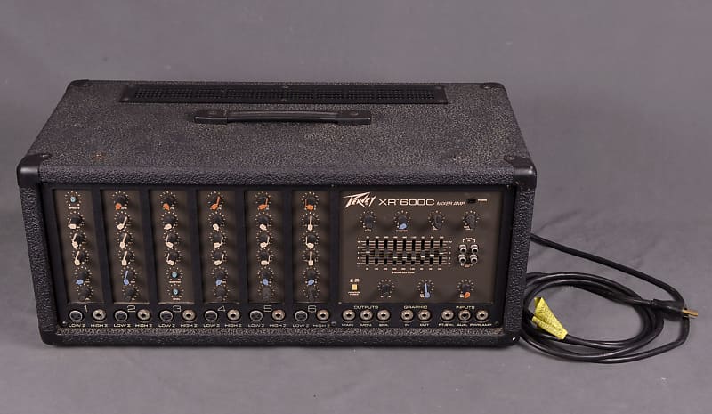 Vintage Peavey XR 600C 6-Channel Powered Mixer Amplifier Amp | Reverb