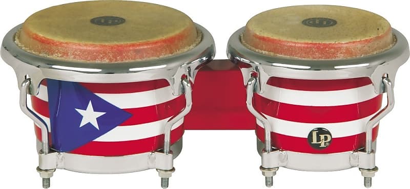 Latin Percussion LPMC Mini Tunable Puerto Rican Flag Wood | Reverb