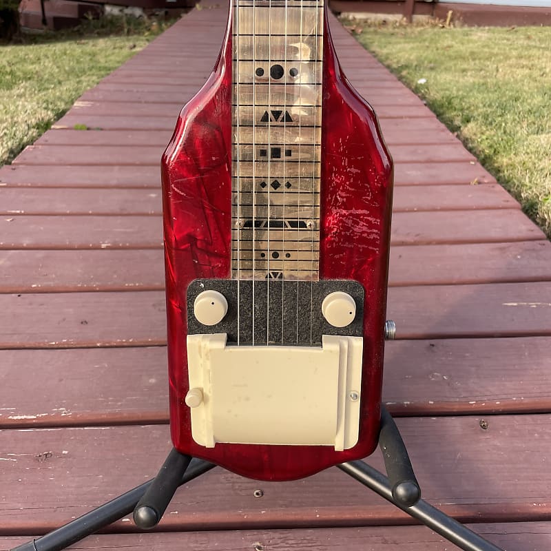 1956 Supro Supreme "Clipper" Lap Steel Accordion Red | Reverb