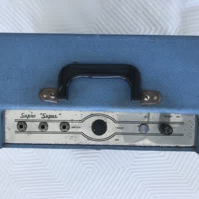 Supro Vintage Super Amp Model 1606 mid 60's - Trinidad blue | Reverb