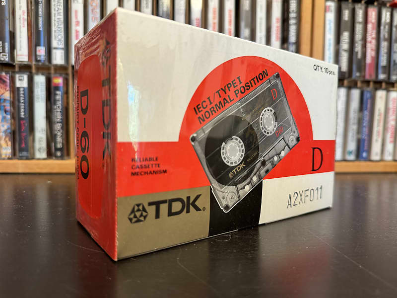 TDK D60 Cassette Tapes IOB Factory Sealed 10 Pack 1970s | Reverb