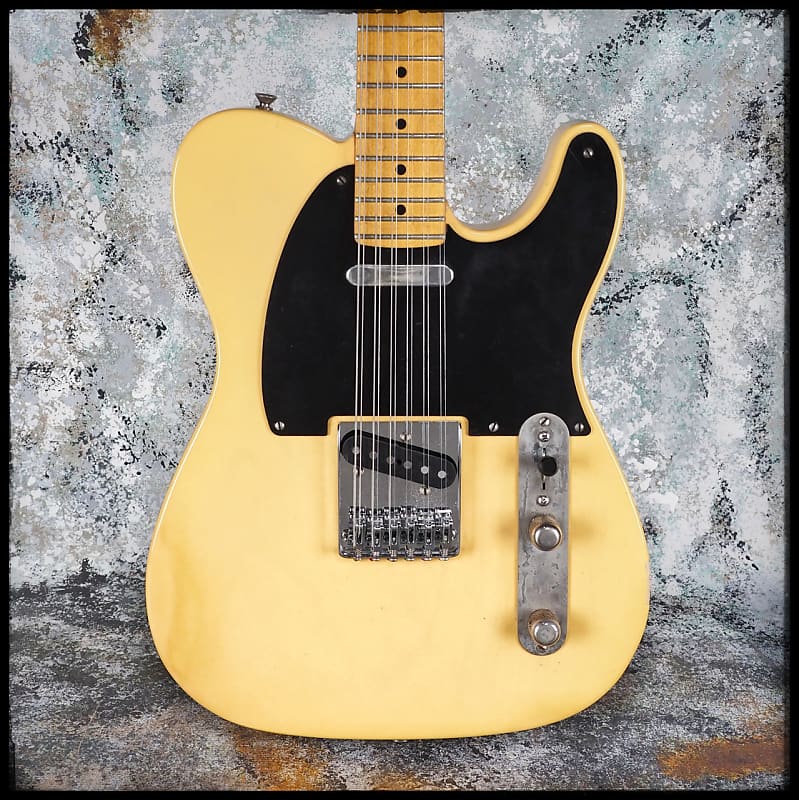 2015 Fender/Rhomco Black Guard "Telecaster 12" - Butterscotch | Reverb