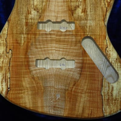 Flamed Spalted Maple Top/ Swamp Ash Wood Jazz J-BASS | Reverb Canada