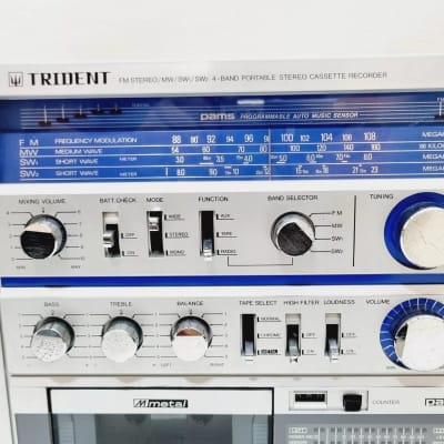 Vintage Trident CX-473F Boombox Ghettoblaster Stereo Radio | Reverb