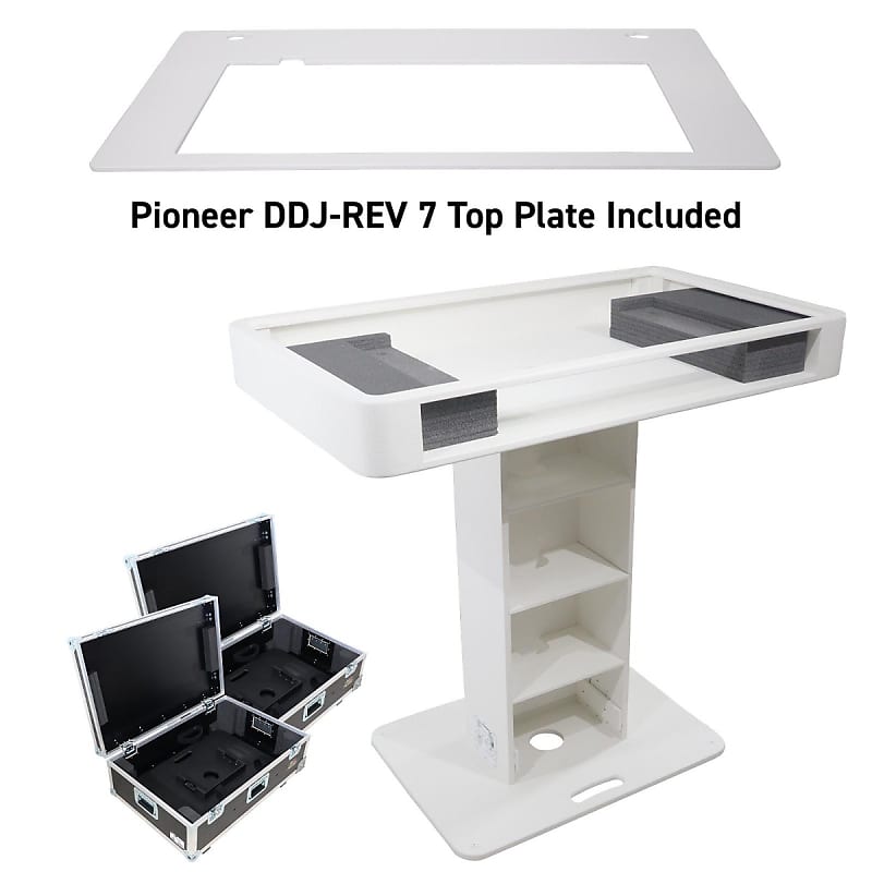 ProX XZF-DJCT W CASE White DJ Control Tower Stand with REV7 | Reverb