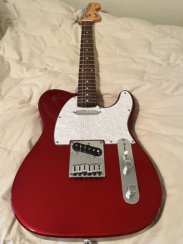 Squier Tele PartsCaster 2000s - Candy Red | Reverb