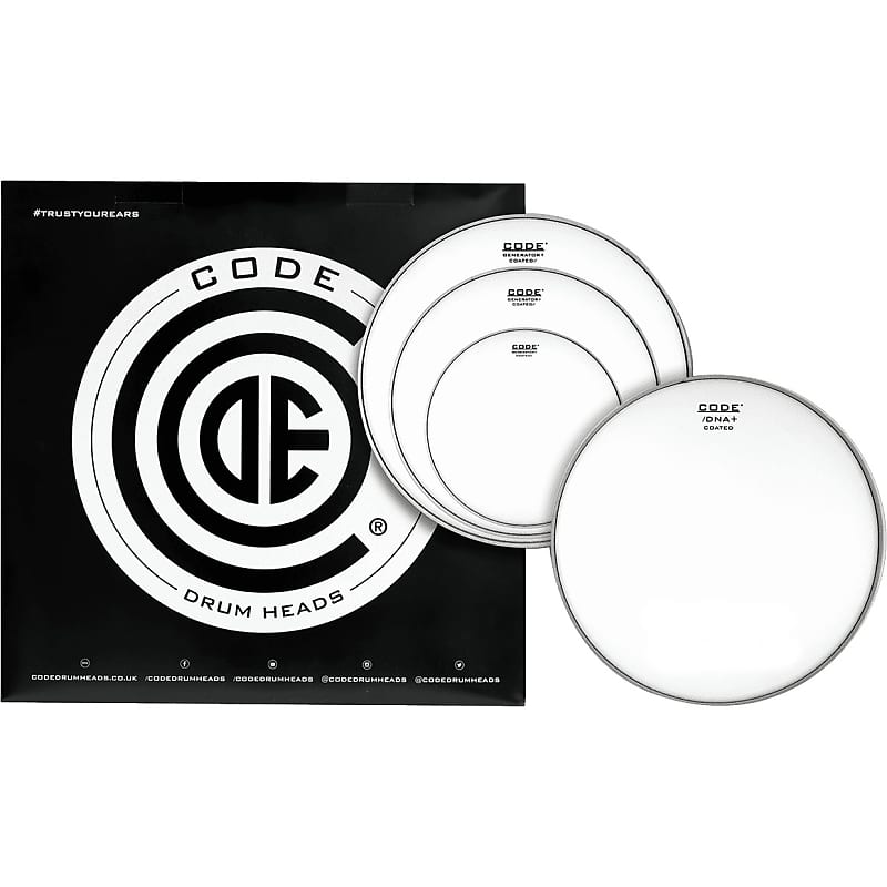 Code Drum Heads TPGENCTDF Generator Fusion Pack 10-12-14-inch | Reverb