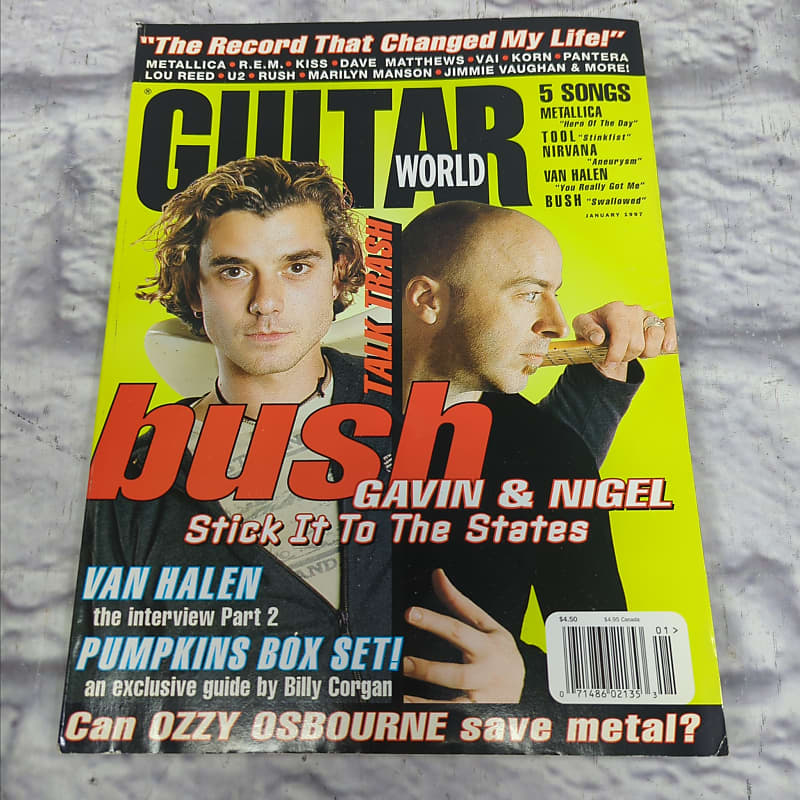 Guitar World January 1997 Bush Magazine with Tab | Reverb