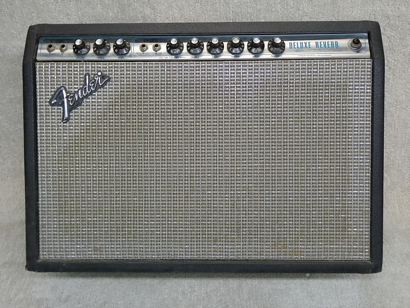 Fender Deluxe Reverb Amp 1978 Black Silver Face | Reverb