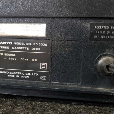 Sanyo Sanyo RD-5030 Stereo Cassette Deck Tape Player | Reverb