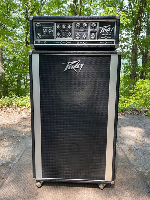 Peavey Vintage One Owner 215 Bass Cabinet 1970's - Black and | Reverb
