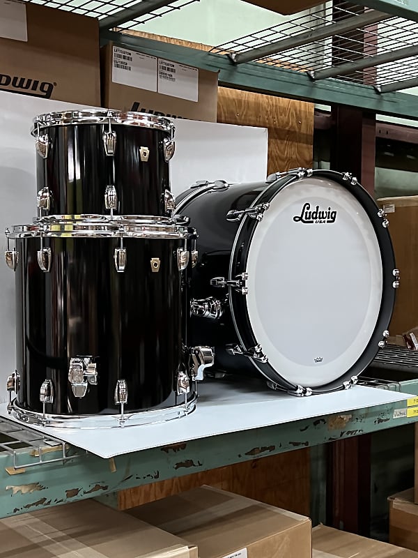 Ludwig Legacy Mahogany Shell Pack 16x22/16x16/8x12 Black | Reverb