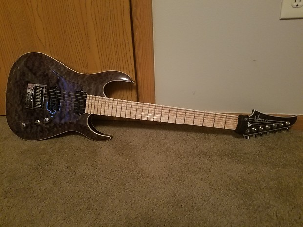Halo guitars Merus Custom 7 string baritone 2018 Black Trans | Reverb