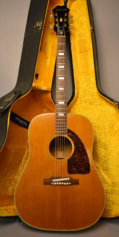 1966 Epiphone FT110N Frontier Acoustic Guitar Natural | Reverb UK