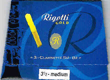 Rigotti Gold Bb Clarinet Reeds - Strength 3 1/2 Medium - Pack | Reverb