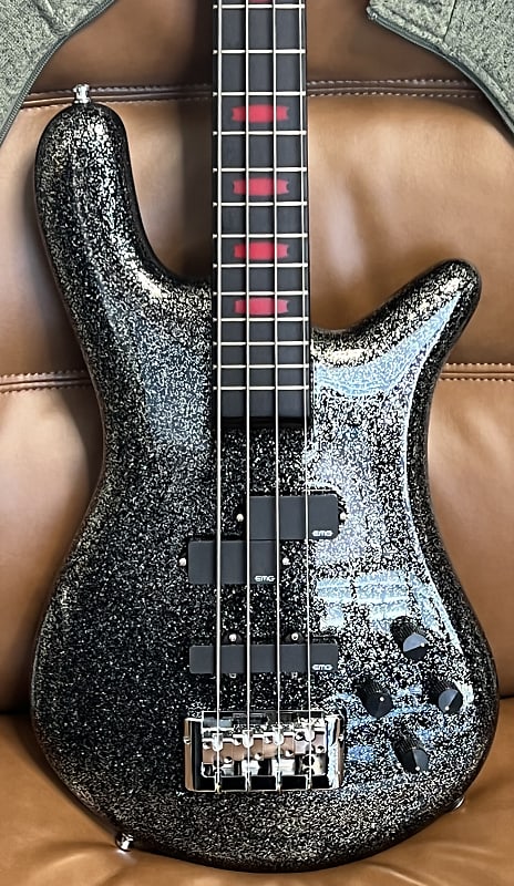 Spector Rachel Bolan signature Euro4 - Black/Silver sparkle | Reverb