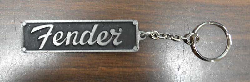 Vintage Fender Keychain Silver/Black | Reverb
