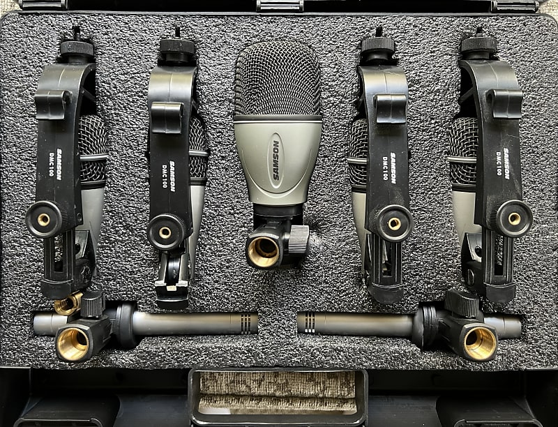 Samson 7Kit 7 Piece Drum Mic Set 2010s - Silver/Black | Reverb