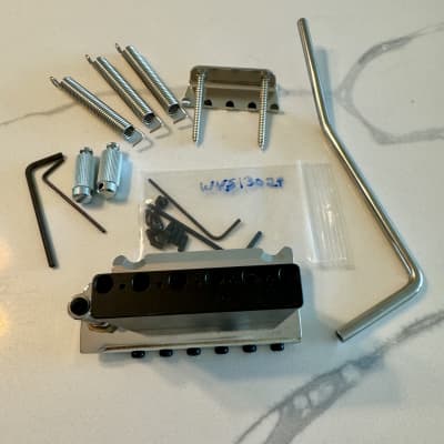 Wilkinson WVS130/2P Chrome Bridge with Locking Saddles | Reverb