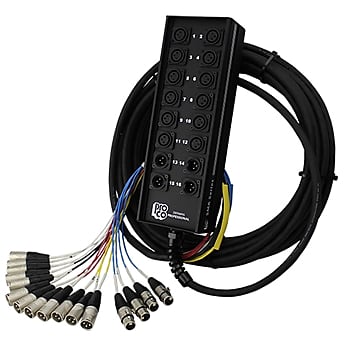 Pro Co SMC1204FBX-100 SMA Series 12x4 Stage Snake with XLR | Reverb