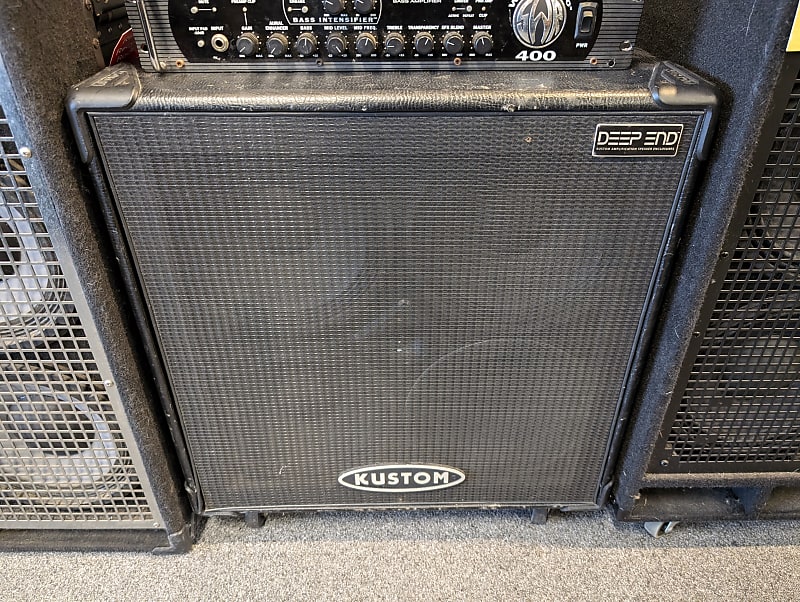 Kustom DE410 Deep End Bass Speaker Cabinet 400W 4x10 Black | Reverb