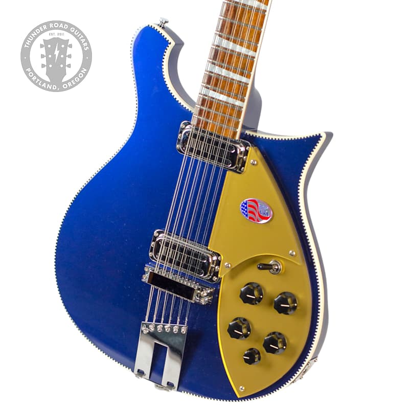 New Rickenbacker 660/12 Metallic Blue w/Checkerboard Binding | Reverb