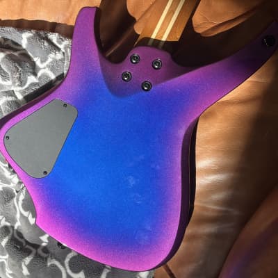 Aguda Black hole Chameleon purple fade headless guitar fanned | Reverb