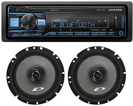 Alpine UTE-73BT Digital Media Receiver Bluetooth & SXE-1726S | Reverb