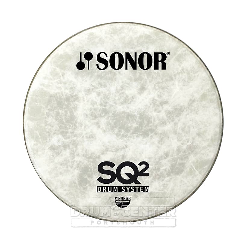 Sonor Bass Drum Logo Head 20" Fiberskyn w/SQ2 Logo | Reverb
