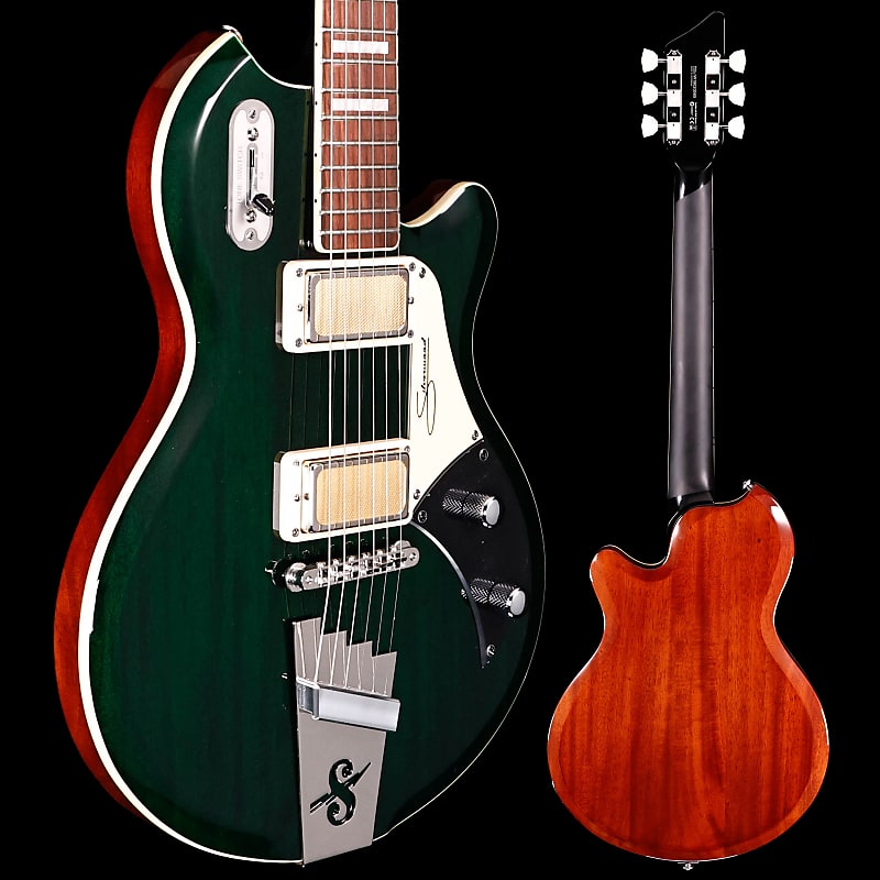 Supro 1296 Silverwood Electric, Trans British Racing Green | Reverb