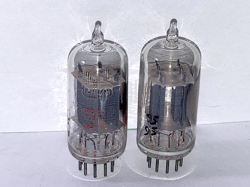RCA 12AU7 12AU7A ECC82 Clear Top Tubes - Matched Pair, | Reverb