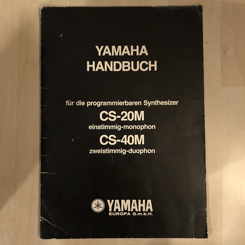 Yamaha CS-40M & CS-20M German manual plus huge cicuit & block | Reverb