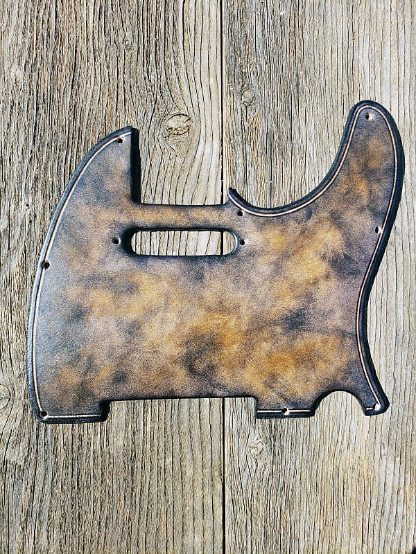 Leather Pick Guard - Fender Telecaster Guitar - Handmade - | Reverb
