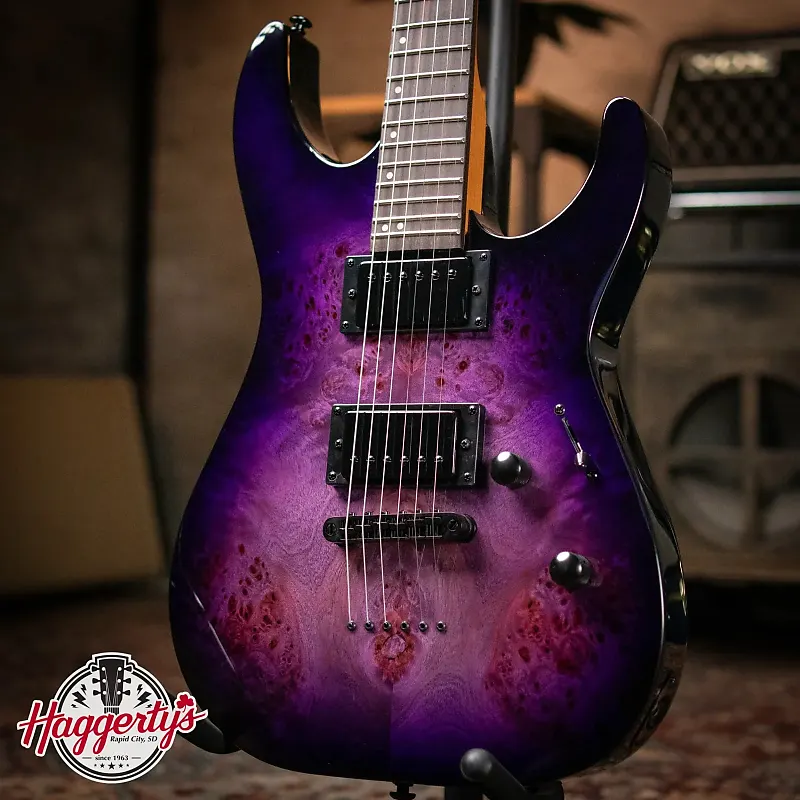 ESP LTD M-200DX NT Electric Guitar - Purple Burst | Reverb
