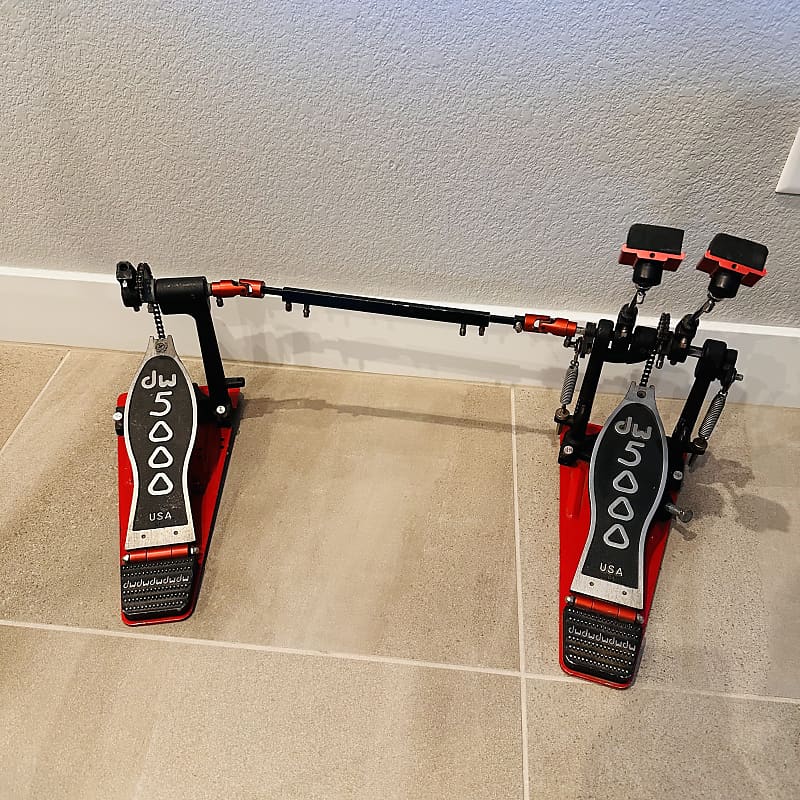DW 5000 series double bass drum pedal, single chain drive | Reverb
